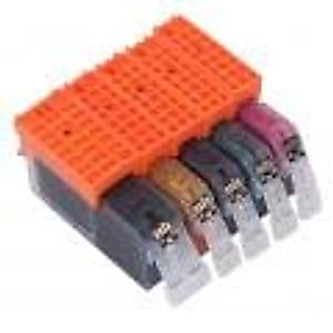 Large Capacity Printer Cartridge with Ink ABS Printer for for School, Trading Firms, Office Building (BK BK C M Y 5 Colors)