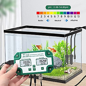 BUZHI Water Quality Tester, 6 in 1 Water Quality Tester Multi-Parameter Water Quality Monitor Digital PH/Total Dissolved Solids/EC/SG/Salt/Temp Meter for Aquarium Aquaculture Swimming Pool