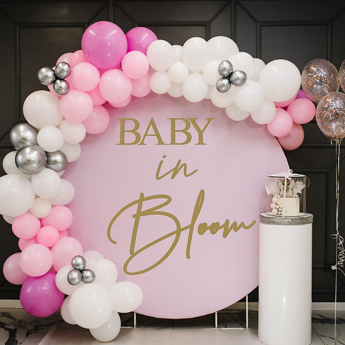 Baby in Bloom Gender Reveal Party Decal Sign - Elegant Wall Decoration for Baby Showers - Guess the Gender, Girl or Boy - Pregnancy Celebration Décor