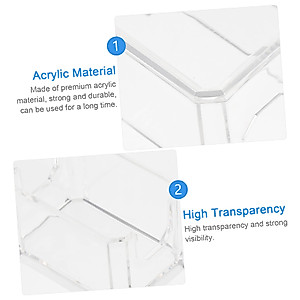 DOITOOL 2pcs Tea Bag Box Acrylic Sundries Containers Coffee Bag Box Acrylic Storage Box Storage Organizer Box Tea Containers Clear Candy Bags Square Coffee Bag Box Acrylic Containers Food