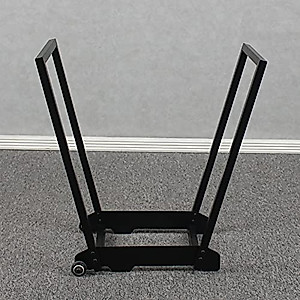 Industrial Rustic Firewood Log Rack for Home Fire Place Decoration,Indoor Outdoor Wrought Iron Firewood Holders,Lumber Storage Stacking,Metal Firewood Racks,Black(Large)