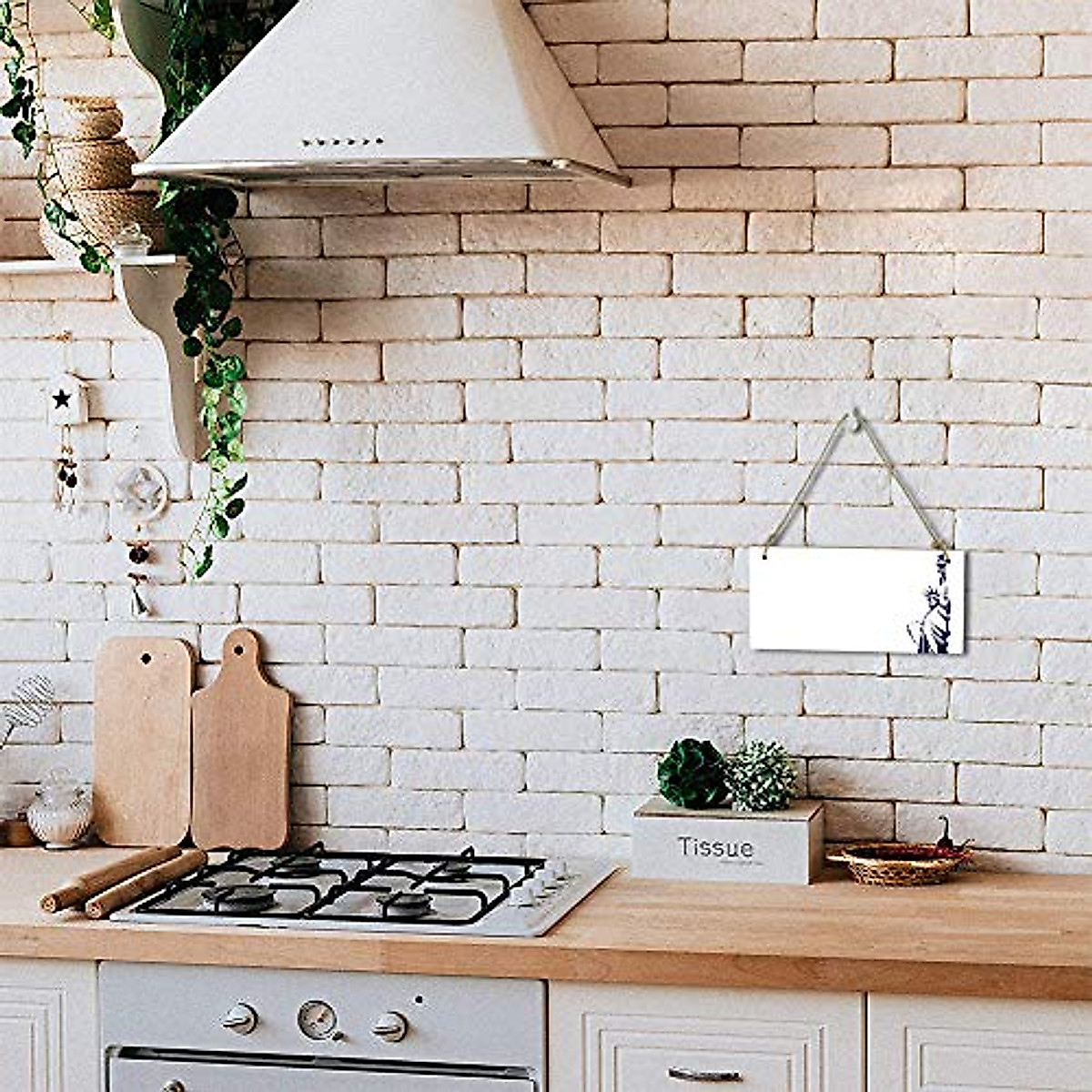 BABE MAPS United States of America Independence Day Hanging Wall Decor Sign, Statue of Liberty Bathroom Decorations Wall Art, 8" by 4" Wood Sign Plaque Home Decor