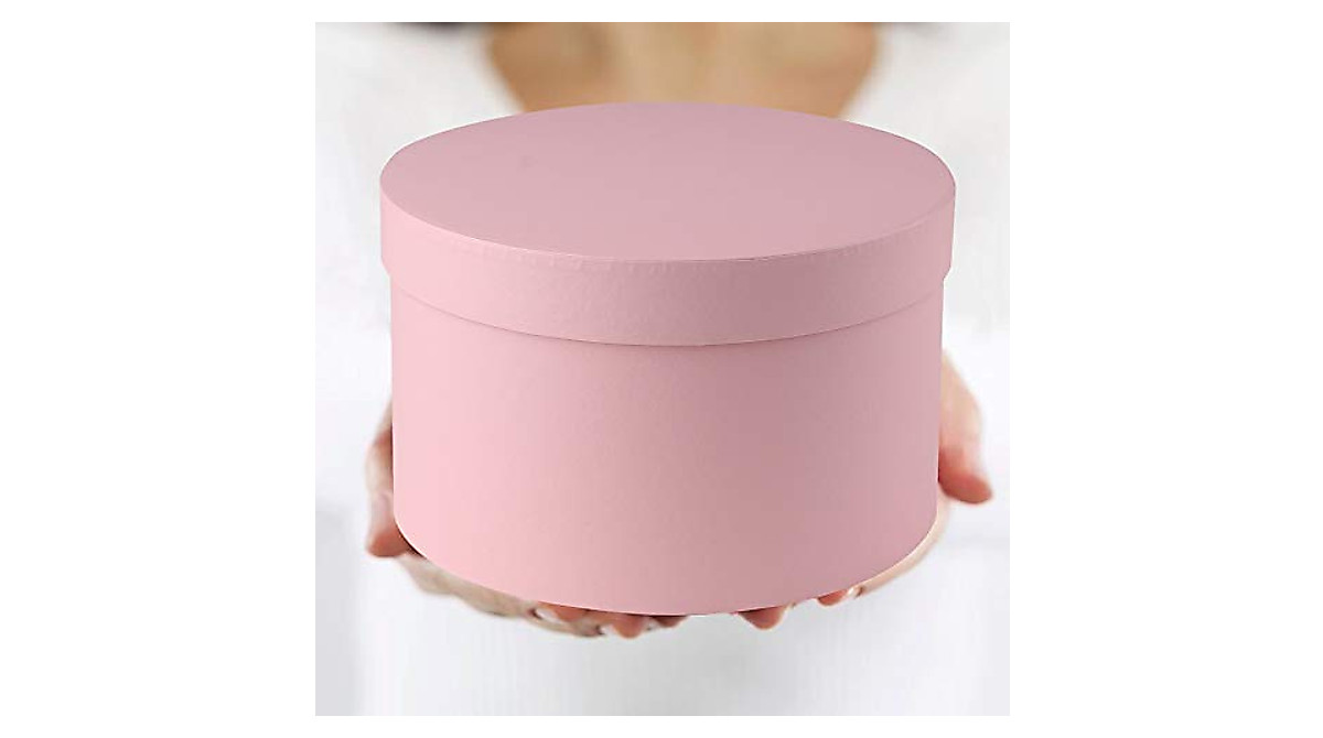 Pink Gift Boxes with Lids - Versatile Round Packing for Weddings & More