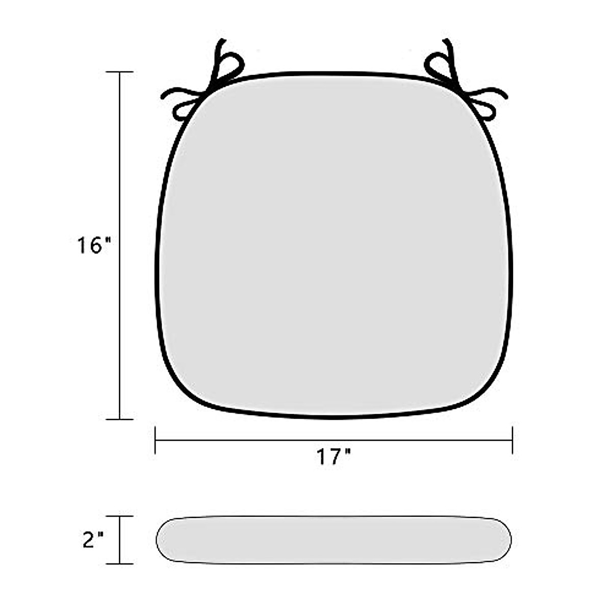 INFBLUE Outdoor Indoor Seat Cushions 16x17 Inch, All Weather Patio Chair Pads U-Shape (Set of 4, Green Leaves)