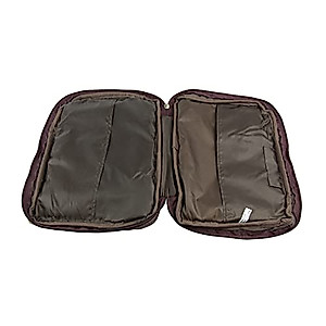 Zip Around Brown Leather Patchwork Bible Cover Carry Case with Handle