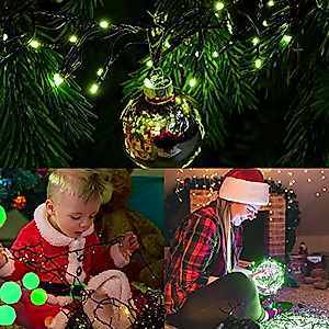 HOME LIGHTING 200 LED 66FT Christmas String Lights, Halloween Fairy Lights with 8 Lighting Modes, String Mini Lights Plug in for Indoor Outdoor Tree Garden Wedding Party Decoration, Green