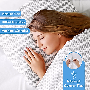 Linen Market Duvet Cover King Size (Gray) - Experience Hotel-Like Comfort with Unparalleled Softness, Exquisite Prints & Solid Colors for a Dreamy Bedroom – King Duvet Cover Set with 2 Pillow Shams