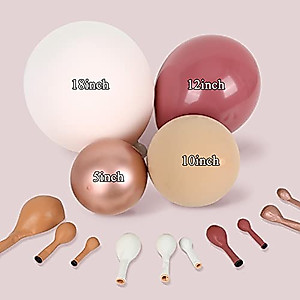 Rubfac 162pcs Boho Balloon Garland Arch Kit Blush Balloons Double Stuffed Dusty Pink Cream Peach Chrome Rose Gold Balloons for Birthday Baby Shower Bridal Wedding Graduation (Total 300pcs)