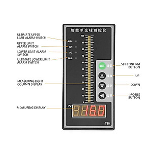 Level Meter Sensor Water Depth Level Display Meter Intelligent Pressure Controller Light Column Display 4-20MA Level Transmitter Liquid