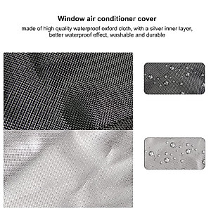 itechpanda Window Air Conditioner Cover Outdoor with Adjustable Straps, Dust-Proof and Waterproof Window AC Cover for Outside, Heavy Duty Defender (25.5Wx20.7Dx17.3H)