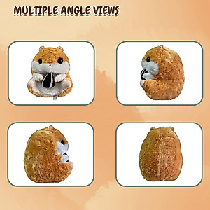 Arkdorz Cute Hamster Plush Toy,15.7inch Hamster Stuffed Animal Plush Pillow,Soft Stuffed Hamster Toy Birthday for Kids Boys Girls (Brown)