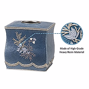 Popular Bath Capri, Tissue Box, Slate Blue