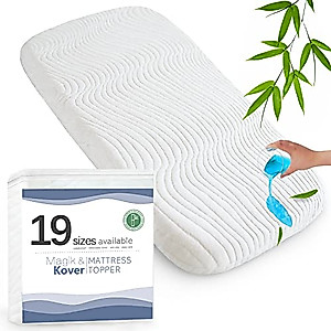 Baby Bassinet Mattress Topper(20" x 30") Fit for Graco Travel Lite, My View 4 in 1, Cloud Baby & Maxi-Cosi Swift Lightweight Bassinet,Waterproof Rectangle Replacement Pad with Removable Mattress Cover