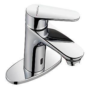GOESMO Touchless Bathroom Faucet 1 Hole or 3 Hole, Automatic Sensor Water Fauct, Adjustable Hot & Cold Temperature & Water Flow, Metal Brushed Nickel Bath Faucet 29110CP
