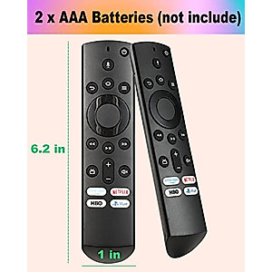 NS-RCFNA-19 NSRCFNA19 Voice Remote Control Replacement for Insignia Fire TV Edition Televisions NS-32DF310NA19 NS-39DF510NA19 NS-50DF710NA19 NS-55DF710NA19 NS-24DF310NA19 NS-43DF710NA19