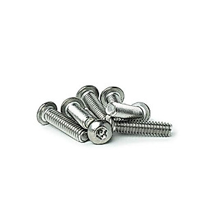 1/4-20 x 2" Button Head Torx Security Machine Screw Bolt, Includes bit, Fully Threaded, 18-8 Stainless Steel Tamper Resistant, Qty 15 by Bridge Fasteners