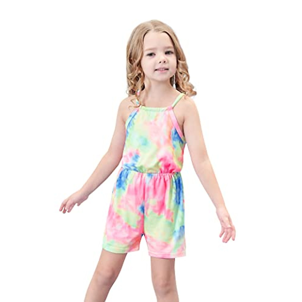 Toddler Baby Girls Clothes Strap Sleeveless One Piece Halter Romper Casual Summer Jumpsuit