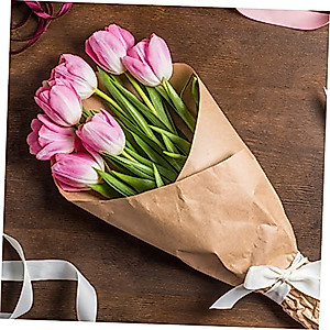 ULTECHNOVO 45 Sheets kraft paper kraft tissue paper wedding floral wrap brown paper wrapping paper kraft gift paper brown packing paper flower packing wrappers handcrafted gift flowers