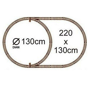 G Scale Plastic Train Track Set (Complete Replacement Compatible with Newbright BATTERY OPERATED TRAIN)