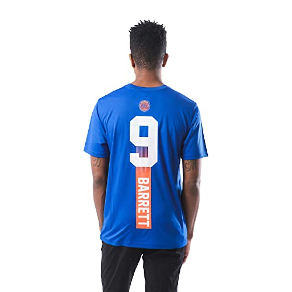 Ultra Game NBA New York Knicks - RJ Barrett Mens Active Tee Shirt, Team Color, Large