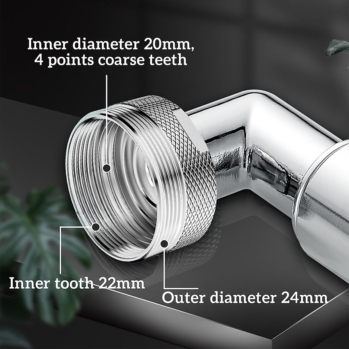 Eagles 1440° Swivel Faucet, Universal Faucet Extender Faucet Aerator, Kitchen Sink Aerator, Multi-functional Robotic Arm Faucet, Faucet Extension Replacement Part for Kitchen, Bathroom (1pack)