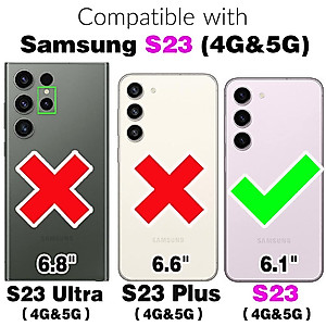 Asuwish Phone Case for Samsung Galaxy S23 5G with Screen Protector and Ring Holder Marble Shockproof Silicone Protective Rugged Slim Cell Cover S 23 23S GS23 G5 SM-S911U 6.1 inch Women Girls Purple