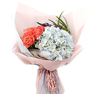 Korean Style Flower Wrapping Paper Floral Bouquet Gift Packaging Supplies Multi Colors 20 Counts (white)