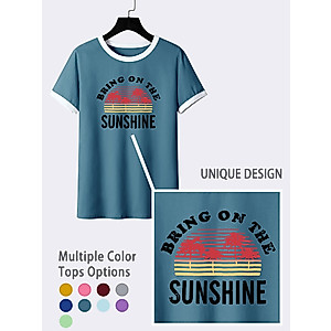 Nlife Bring On The Sunshine Graphic Long Sleeves Tees Blouses for Women Tops Sweaters for Women