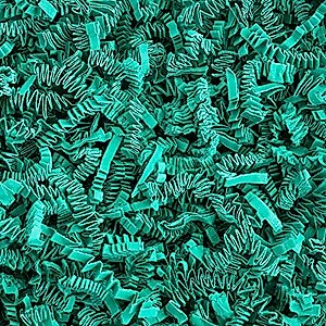 MagicWater Supply Crinkle Cut Paper Shred Filler (1 LB) for Gift Wrapping & Basket Filling - Teal
