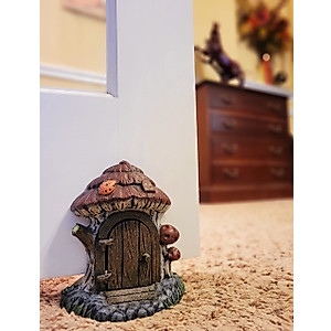 Lulu Decor, 100% Cast Iron House Fairy Door Decorative Door Stopper 4 lbs 5 oz