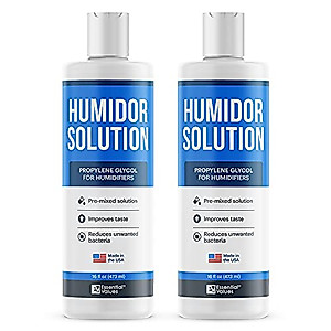 Humidor Solution, Propylene Glycol for cigar humidifiers, 2 Pack 16oz Humidor Accessories by Essential Values…