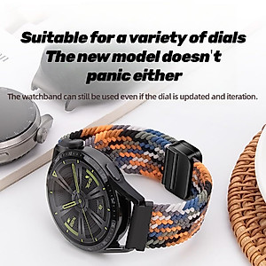 Nylon Magnetic Bands Compatible with Samsung Galaxy Watch 6/5/4/3 Pro/Classic/Sport/Gear S3/S2 Frontier/Active, 20mm & 22mm Watch Strap for Samsung Watch 47mm 46mm 45mm 44mm 43mm 42mm 41mm 40mm