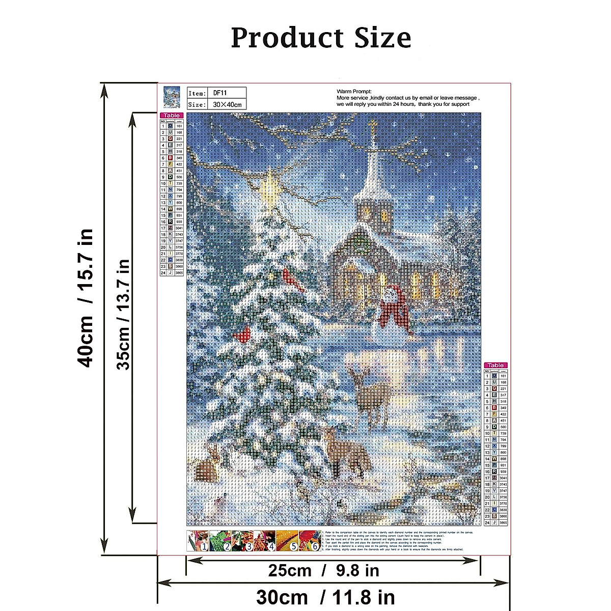DIYDECORFUN Christmas Tree Diamond Painting Kits for Adults, 5D Diamonds Art Cabin, Winter Paint with Diamonds Round Full Drill Gems Art, Snowman Diamond Dots Art Kits for Beginners (12x16Inch)