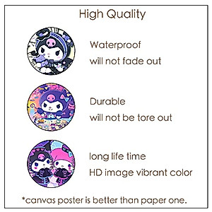 ArtBiz Kawai Anime Posters Cute Canvas Wall Art Prints Teen Girls Bedroom Room Decor 4PCS 08x12 Inch