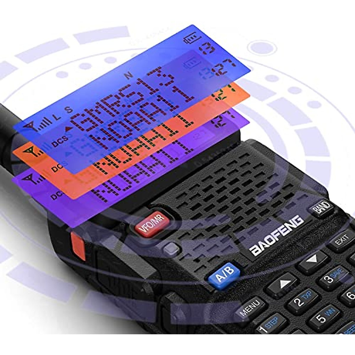 BAOFENG UV-5X (UV-5G) GMRS Radio, Long Range Walkie Talkies Rechargeable, Two Way Radio with NOAA Weather Receiver & Scan, GMRS Handheld Radio for Adults, Support Chirp, 1 Pair