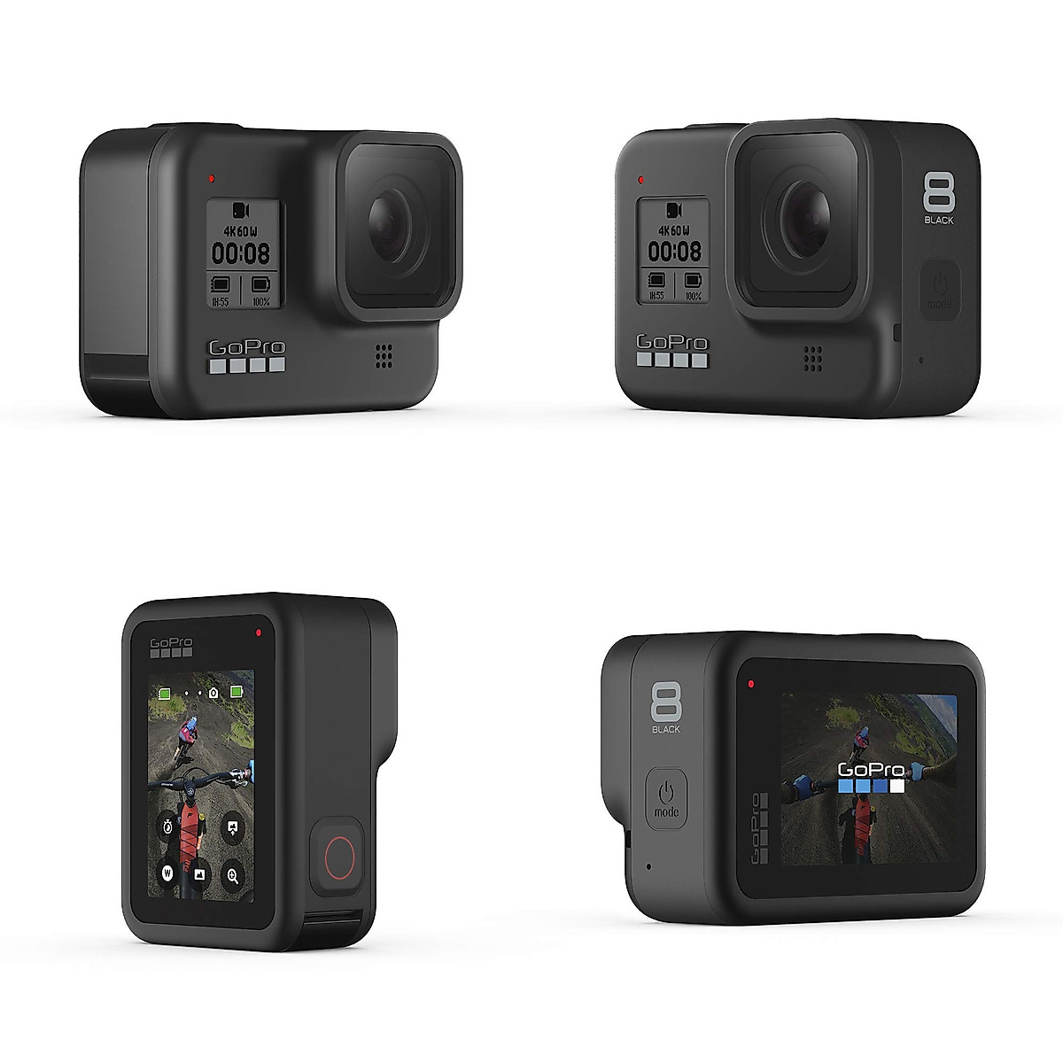 GoPro HERO8 Black - Waterproof Action Camera with Touch Screen 4K Ultra HD Video 12MP Photos 1080p Live Streaming Stabilization (Renewed)