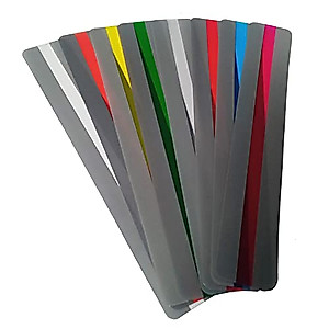 Generic 32 Pieces Colorful Reading Guided Strips Highlight Strips Colored Overlays Highlight Bookmarks - Helps with Dyslexia for Children and Teachers, GL-B-001, 19.15x3.2mm