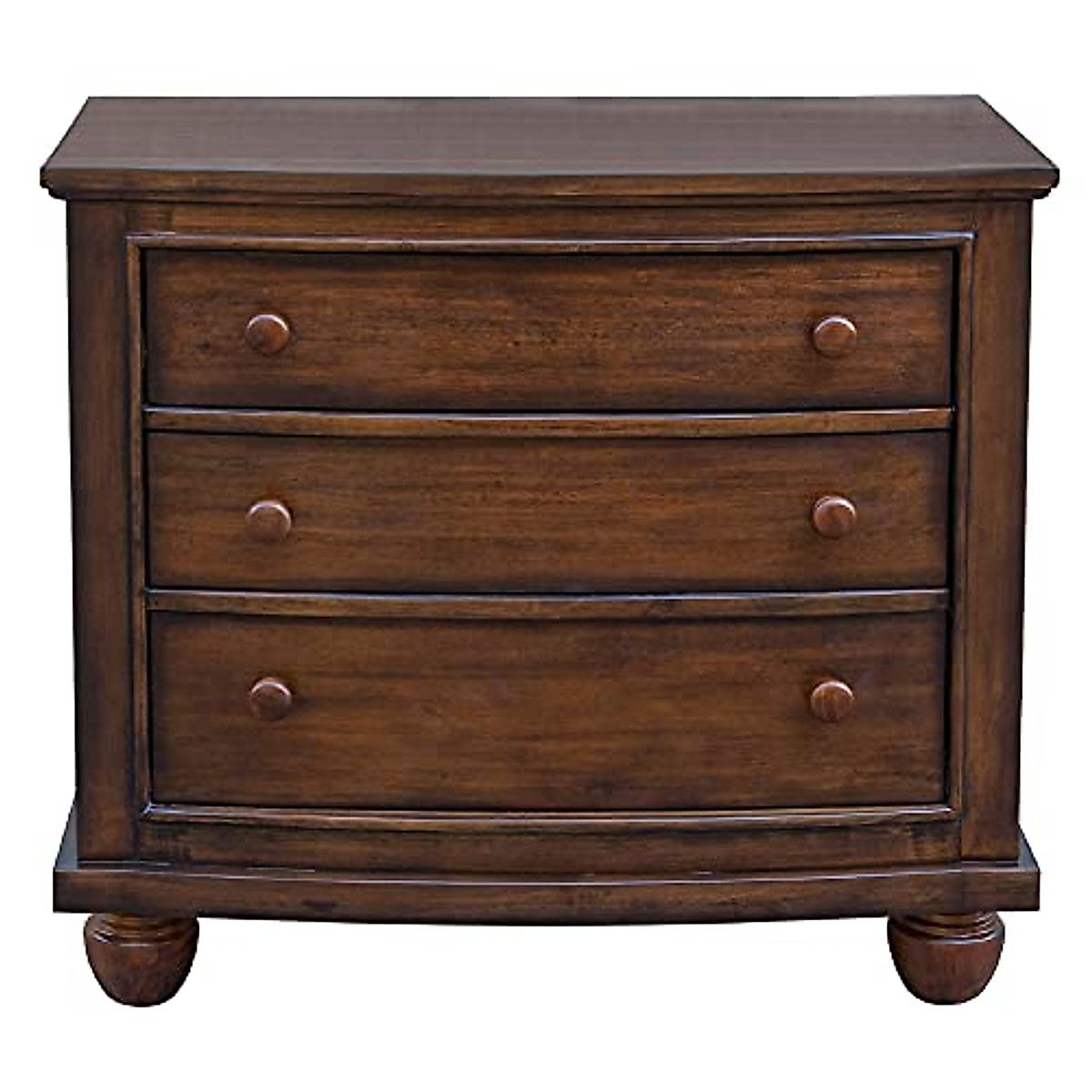 Sunset Trading Bahama Shutter Wood Nightstand, Tropical Walnut