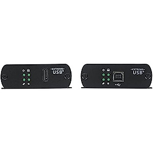 StarTech.com USB 2.0 Extender Over Cat5/Cat5e/Cat6 Ethernet Cable (RJ45) - 330ft/100m Industrial USB Extender Adapter Kit w/ESD Protection & Metal Case - Externally Powered - 480 Mbps (USB2001EXT2NA)