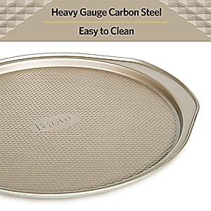 Glad Nonstick Large Pizza Pan for Oven | Round Baking Tray | Textured Cooking Sheet Crisper | Premium Bakeware Series for Home Kitchen