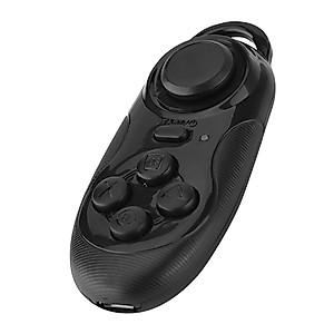 Wireless Gamepad, Wireless Remote Controller Selfie Camera Shutter Wireless Mouse Gamepad 3D VR Glasses Remote Control Compatible with IOS Android PC TV Box (Black)