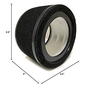 Nispira Replacement Filter L True HEPA + Activated Carbon Pre Filter Compatible with GermGuardian Air Purifier AC4200W FLT4200, 1 Pack