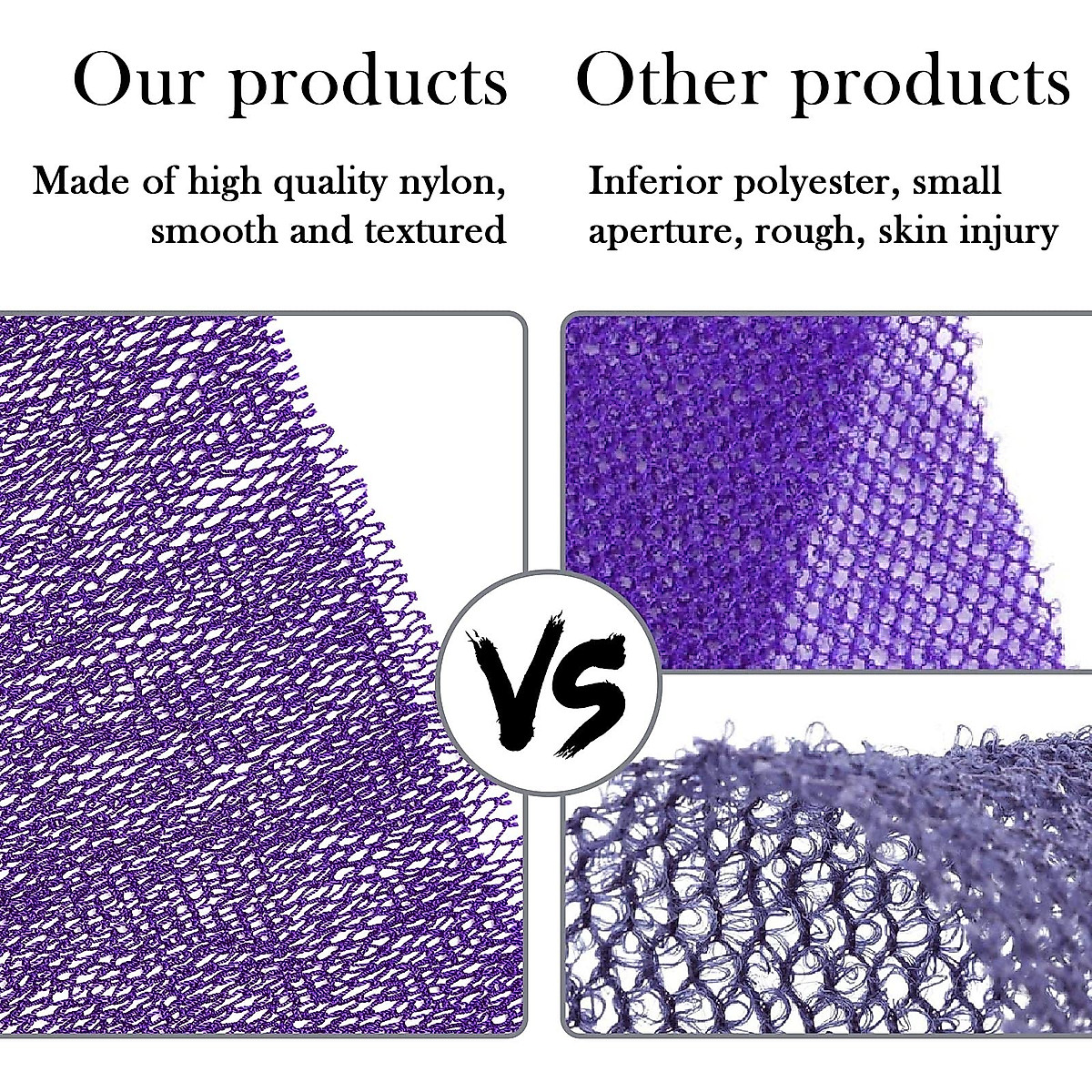 African Net Bath Sponge Long Exfoliating Body Scrubber Net Dual Sided Nylon Bath Towel Back Scrubber Skin Smoother for Women and Men Showering, Massaging, and Stocking Stuffer (Nurse Green)