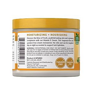 Vitamin E Cream Complex | with Vitamin A & D | 4 oz | Moisturizing Skin Care Cream | by Nature's Truth