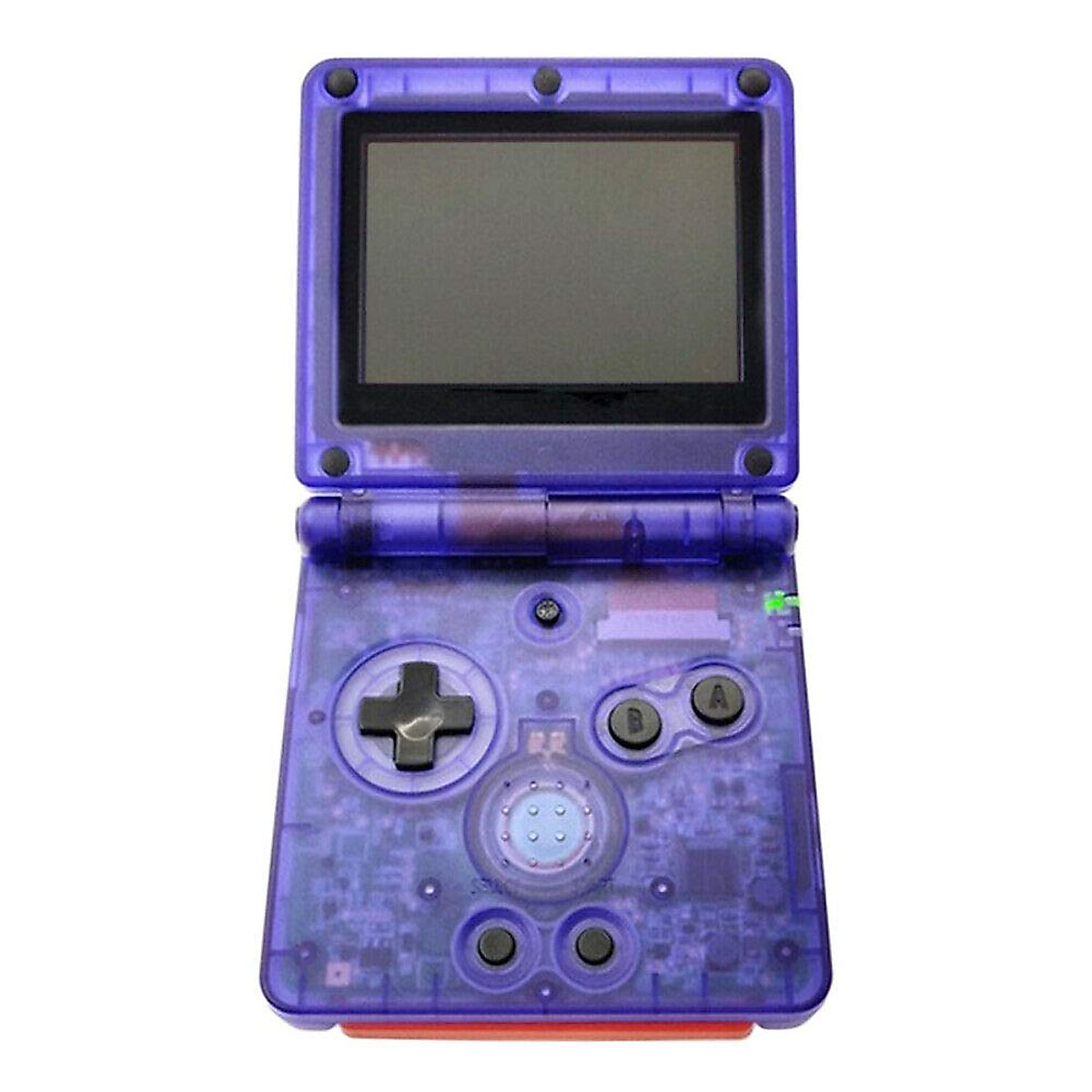 Meijunter Replacement Transparent Clear Full Housing Shell Case Repair Parts Kit for Nintendo Gameboy Advance SP GBA SP Console