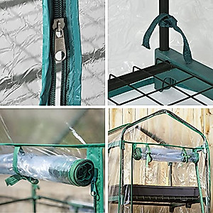 Miracle-Gro 23" x 17" x 57" All-Season 4-Tier Mini Grow House Outdoor or Backyard Easy Assembly Portable Greenhouse, Translucent