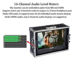SEETEC ATEM156S-CO 15.6 inch Multi-Camera Broadcast Monitor,Real-time multiview Monitoring 4X3G-SDI NI/Out HDMI Full HD 1920x1080 with Portable Aluminum case