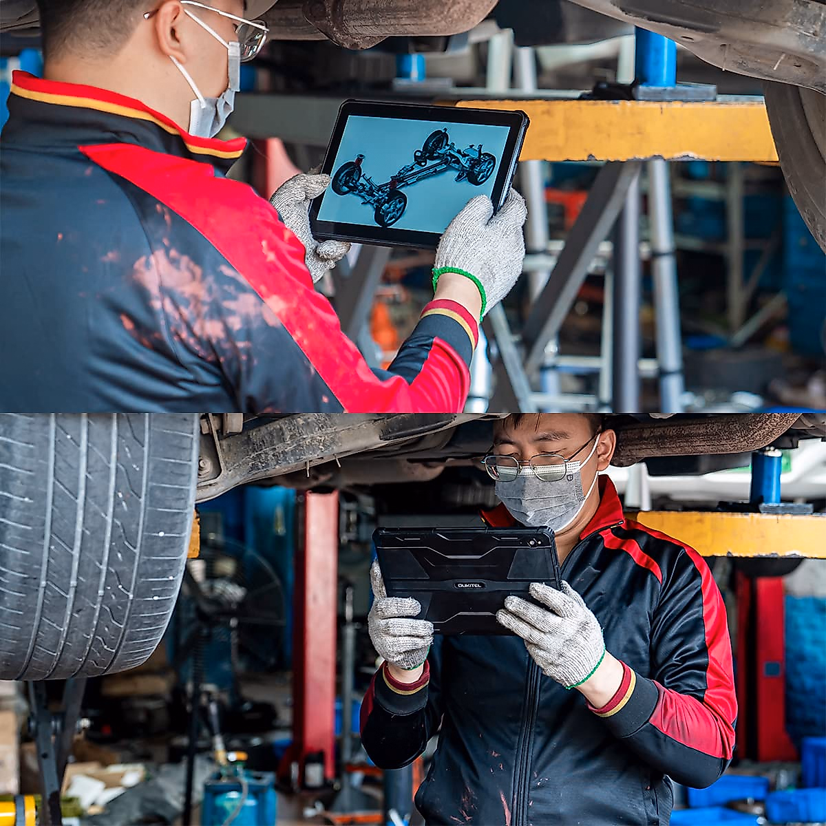 OUKITEL Rugged Tablet Android 11, RT1 10.1 Inch 10000 mAh Battery Tablet,4GB RAM 64GB ROM 1TB Expandable,16+16MP Camera FHD+ Waterproof Tablet, 4G Dual SIM,GPS, OTG, BT5.0