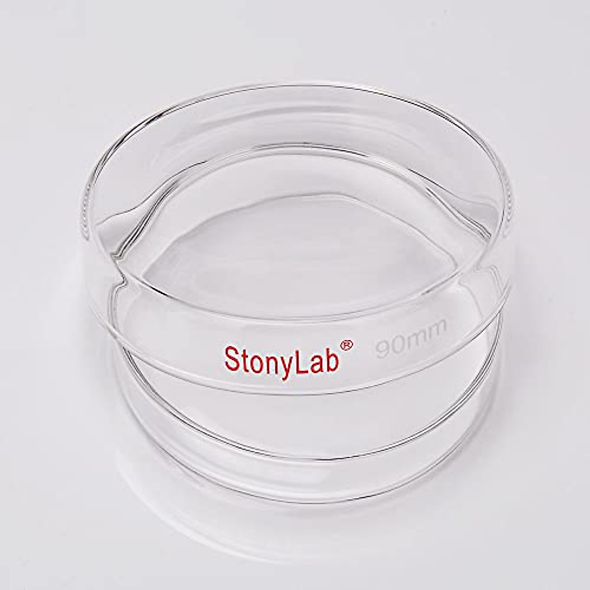 stonylab Glass Petri Dish, 90x20 mm Autoclavable Borosilicate Glass Cell Culture Dish Petri Dish with Clear Lid for Laboratory