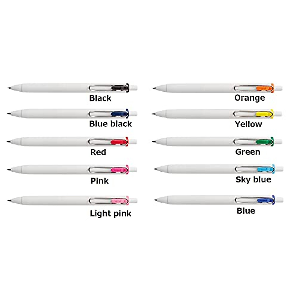 Uni-Ball One Gel Ink 0.5mm Ballpoint pen 10 Colors Set UMNS05-10C Japan import With Original Stylus Ballpoint Touch Pen